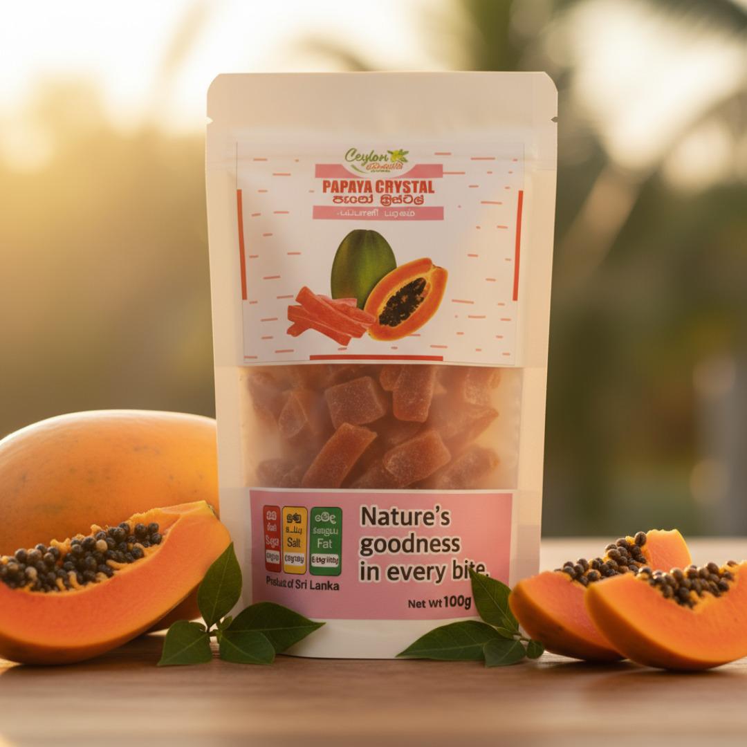 ⁠Papaya Cristal (පැපෝ ක්‍රිස්ටල්) 100g - Ceylon Gadagedi