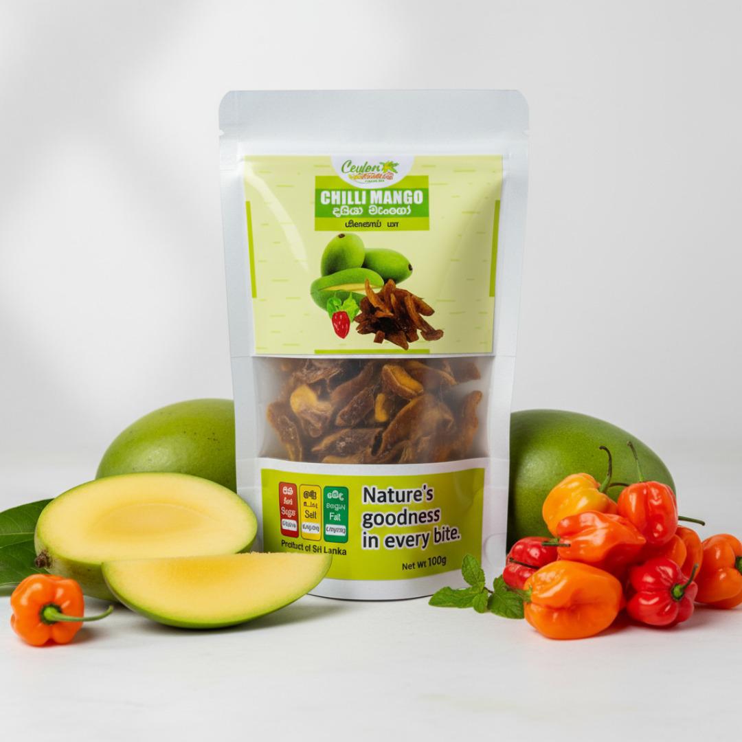 Chili Mango (දයියා අඹ) 100g - Ceylon Gadagedi